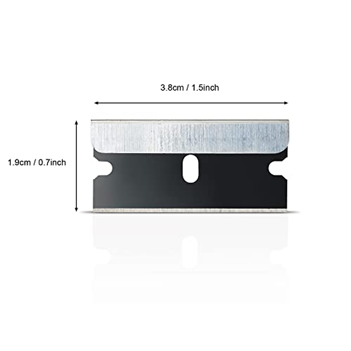 EHDIS 100pcs Razor Blades Single Edge Carbon Steel Razor Blades for Standard Scraper Tool, Safety Straight Edge Industrial Razor Blades for Paint Scraper,Glass Scraper,Box Cutter Replacement Blades