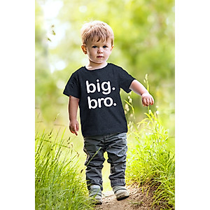 Big Brother Shirt, Big bro Shirt, Big Brother Announcement Shirt, Big Brother t Shirt Toddler (Charcoal Black, 18 Months)