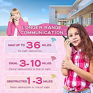 Wishouse Walkie Talkies for Kids Adults Long Range,Birthday Gift for 4-12 Year Old Girls Boys,Camping Gear Toys with Flashlight,SOS Siren,NOAA Weather Alert,VOX,22 Channels,Easy to Use,2 Pack
