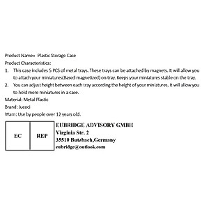 Jucoci Miniatures Storage Case Miniatures Transport Case