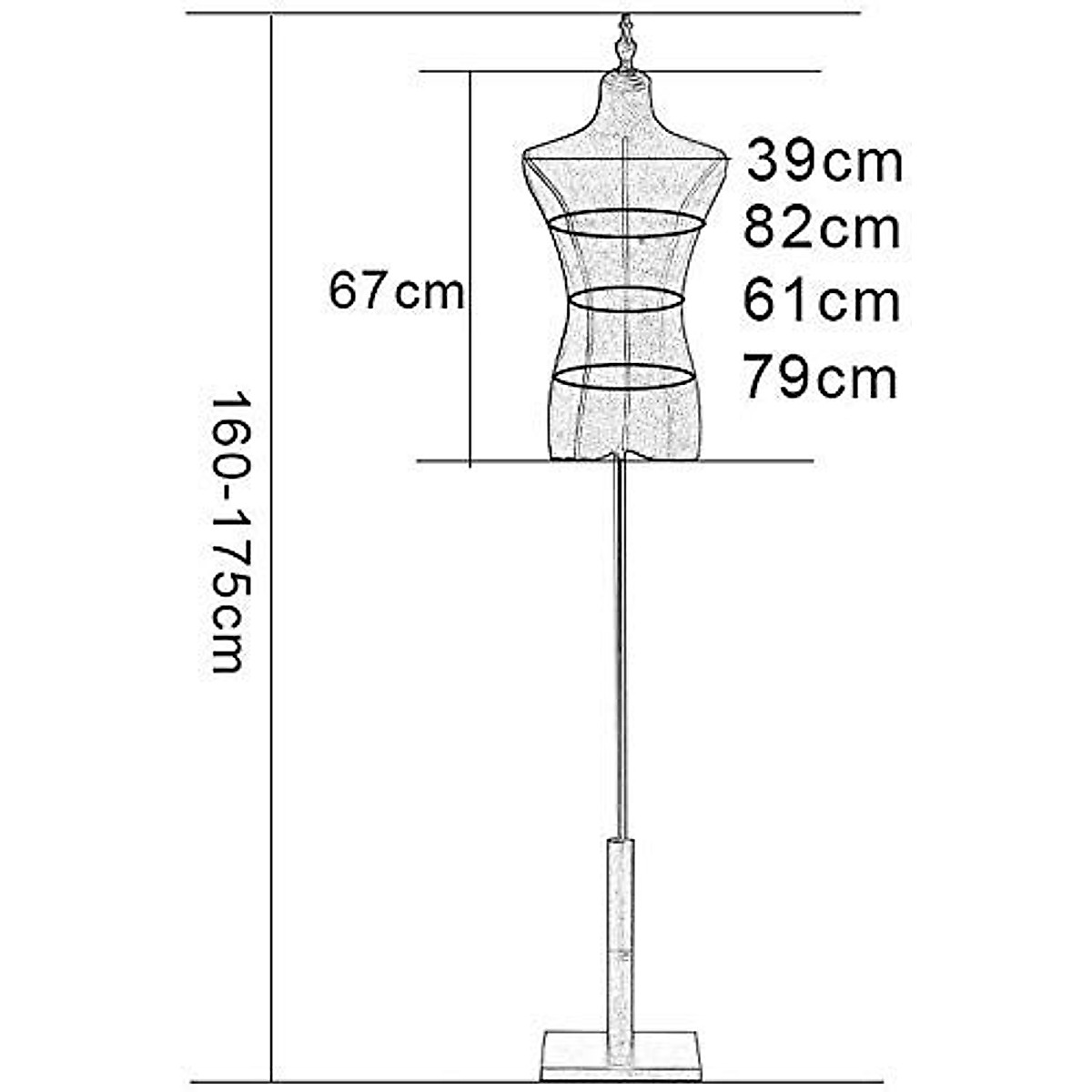 Female Sewing Tailors Dummy Dressmakers Dummies Tailors Dummy Display Professional Female Bust with Shoe Rack Pants Rack Female Mannequin