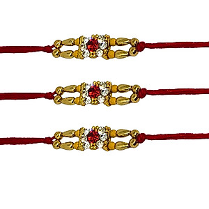 TheNext7 Pack of 3 Rakhi for Brother, Rakhi Bracelets, Rakhi Gift for Bhaiya, Designer Rakhi, Latest Rakhi for bhai, Thread Bracelet Bracelet for Brother Bhabhi Bhaiya, Raksha Bandhan Gift.