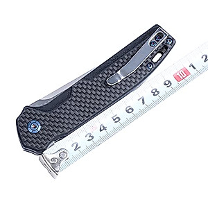 MASALONG pocket Folding Knife Kni243 7cr17 Blade With carbon fiber G10 Handle For Outdoor Portable Home Practical