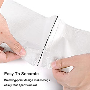 Tebery 200 Counts 4 Gallon Clear Small Garbage Bags Trash Bags, Wastebasket Bin Liners for Bathroom Bedroom Office Trash Can, 4 Rolls