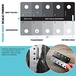 Gray Scale Value Finder, Color Wheel, Artists View Catcher Finder on Lanyard with Measuring Tape Tools for Artists.