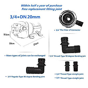 MAXECO-110V 40PSI Water Diaphragm Pump Self Priming 4.5GPM 17LPM-Water Pressure Booster Pump Sprayer for Home/Misting/Caravan/RV/Boat/Marine