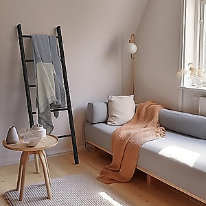 AFOOGA 5 Ft Wooden Blanket Ladder - Quilt Ladder for Bedroom | Wood Ladder Decor | Decorative Ladder for Blankets - Easy to Assemble | Wooden Ladder for Blankets | Farmhouse Ladder Blanket Holder