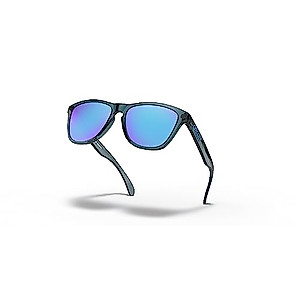 Oakley OO9013 Square Sunglasses, Crystal Black/Prizm Sapphire Iridium Polarized, 55 mm