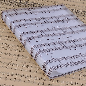 Music Sheet File Paper Storage Folder Documents Holder Blank Sheet Files Plastic A4 Size 40 Pockets (Music Sheet White)
