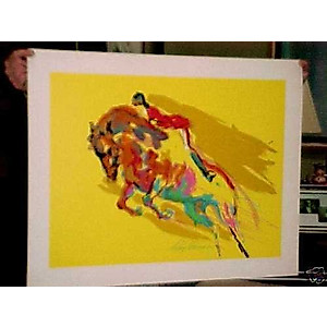 LEROY NEIMAN Show Jumper PLATE SIGNED