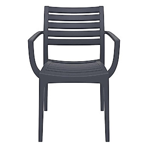 Compamia Artemis Outdoor Dining Arm Chair (Set of 2) - Dark Gray