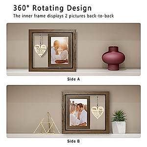 EYITUPC 10 Year Anniversary Picture Frame Gifts for Wife, 10th Wedding Anniversary Frame for Her Couples, Display Two 4x6 Inch