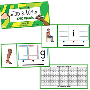 Really Good Stuff Tap and Write CVC Words - 120 Cards