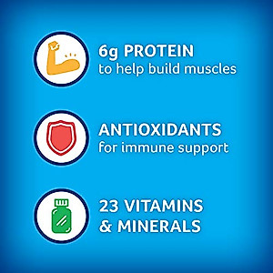 PediaSure Grow & Gain Non-GMO and Gluten-Free Shake Mix Powder, Nutritional Shake For Kids, With Protein, Probiotics, DHA, Antioxidants*, and Vitamins & Minerals, Strawberry , 14.1 Ounce (Pack of 6)