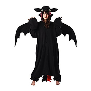 SAZAC Kigurumi - How to Train Your Dragon - Toothless - Onesie Jumpsuit Halloween Costume