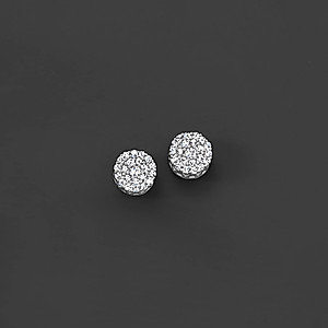 Ross-Simons 0.25 ct. t.w. Diamond Cluster Earrings in Sterling Silver