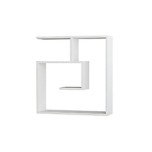 Ada Home Decor Woodstock Modern White Wall Shelf 31.1'' H x 29.53'' W x 8.66'' D/Wall Storage/Shelving Unit