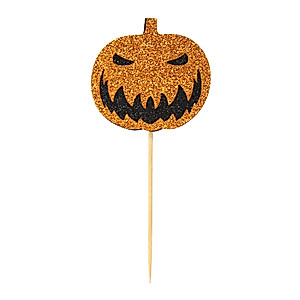 36 pcs Halloween Ghost Boo Glitter Cupcake Toppers Ghost Boo 36 Pack Cupcake Topper muffin for Halloween, Birthday, Decoration Party Supply