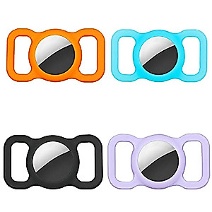 HATALKIN Air Tag Holder Compatible with Apple Airtag Holder 4 Pack, Air Tag Dog Collar Holder Air Tags Case Cat Pet Cover