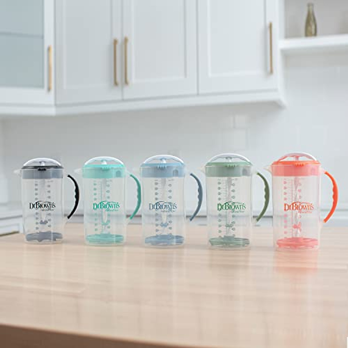 Dr. Brown's Baby Formula Mixing Pitcher with Adjustable Stopper, Locking Lid, & No Drip Spout, 32oz, BPA Free, Black