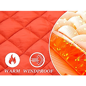 KEFITEVD Classic Quilted Jackets for Men Flight Bomber Jacket Winter Windproof Jacket Mens Midweight Quilted Bomber Jacket