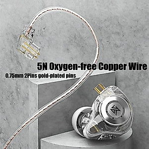 KZ EDX PRO in Ear Monitor IEM Wired Earbuds Earphones 1DD Wired Ear Buds HiFi Deep Bass with 1DD New 10mm Dynamic Driver Over Ear Headset with Detachable Cable (Black with Mic)