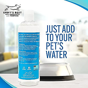 EBPP Advanced Pet Dental Care Water Additive - Premium Cat & Dog Dental Care and Dog Breath Freshener - No Brush Formula Tartar & Plaque Remover for Dogs Teeth