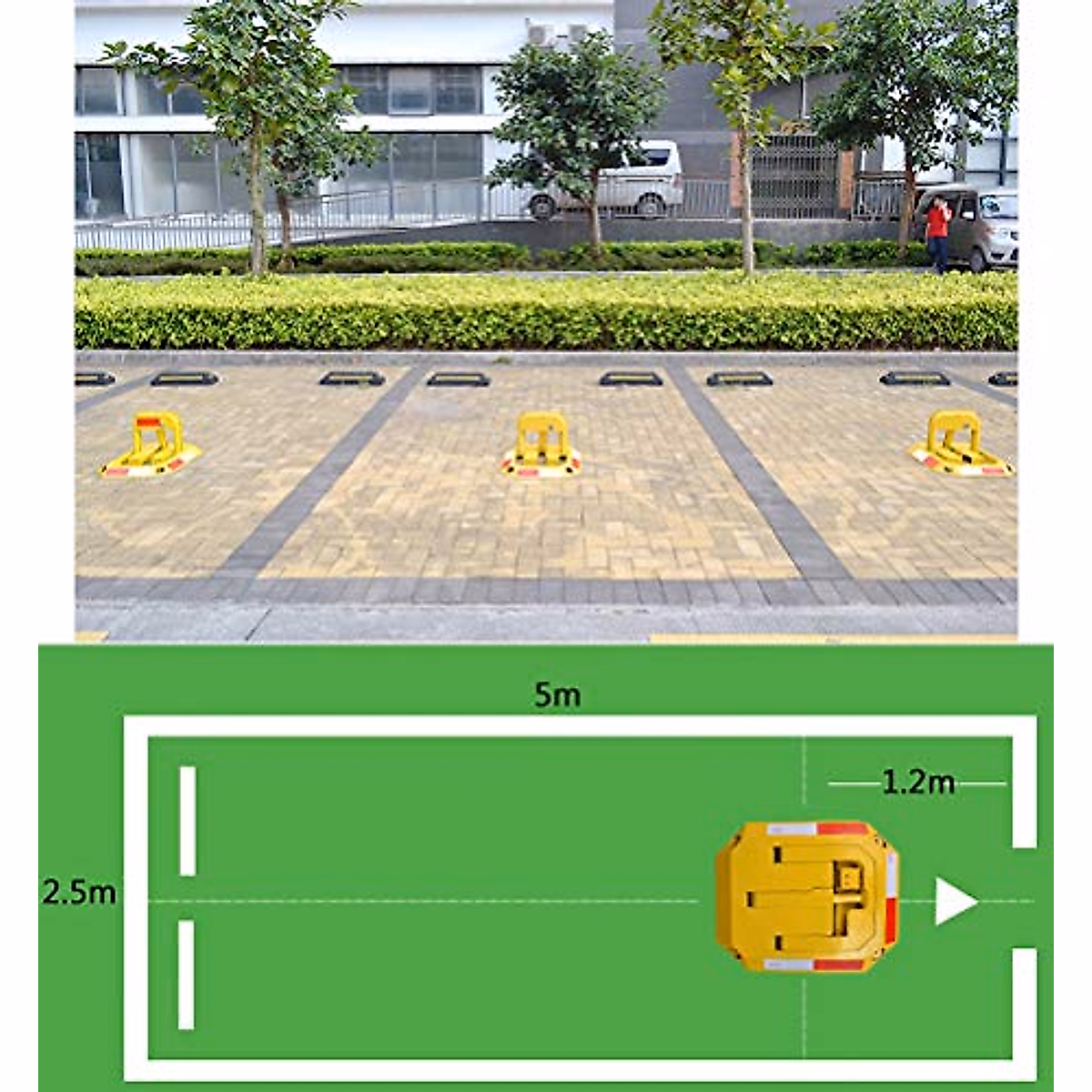 Parking Post,Private Car Parking Latch Space Lock,Easy Installation,Car Park Driveway Guard Saver,Protect Your Parking Space