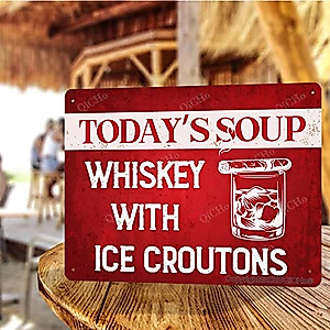 QiCHo Funny Sarcastic Metal Tin Sign Bar Pub Man Cave Wall Decor 8"X12" - Man Cave, Kitchen, Bar & Restaurant Humor Sign (Red)