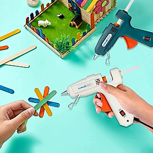 Cowalt Professional Hot Glue Gun and Sticks Set Full Size 60W High Power Fast Heating Heavy Duty Silicone Glue Gun Kit for Crafts, DIY Repairs (Green)