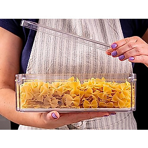 CLEARISTO 10 Pack Fridge Organizer - Stackable Refrigerator Organizer Bins with Lids - BPA-Free Fridge Organizers and Storage - Clear Fridge Storage Containers for Produce, Fruit, Vegetable