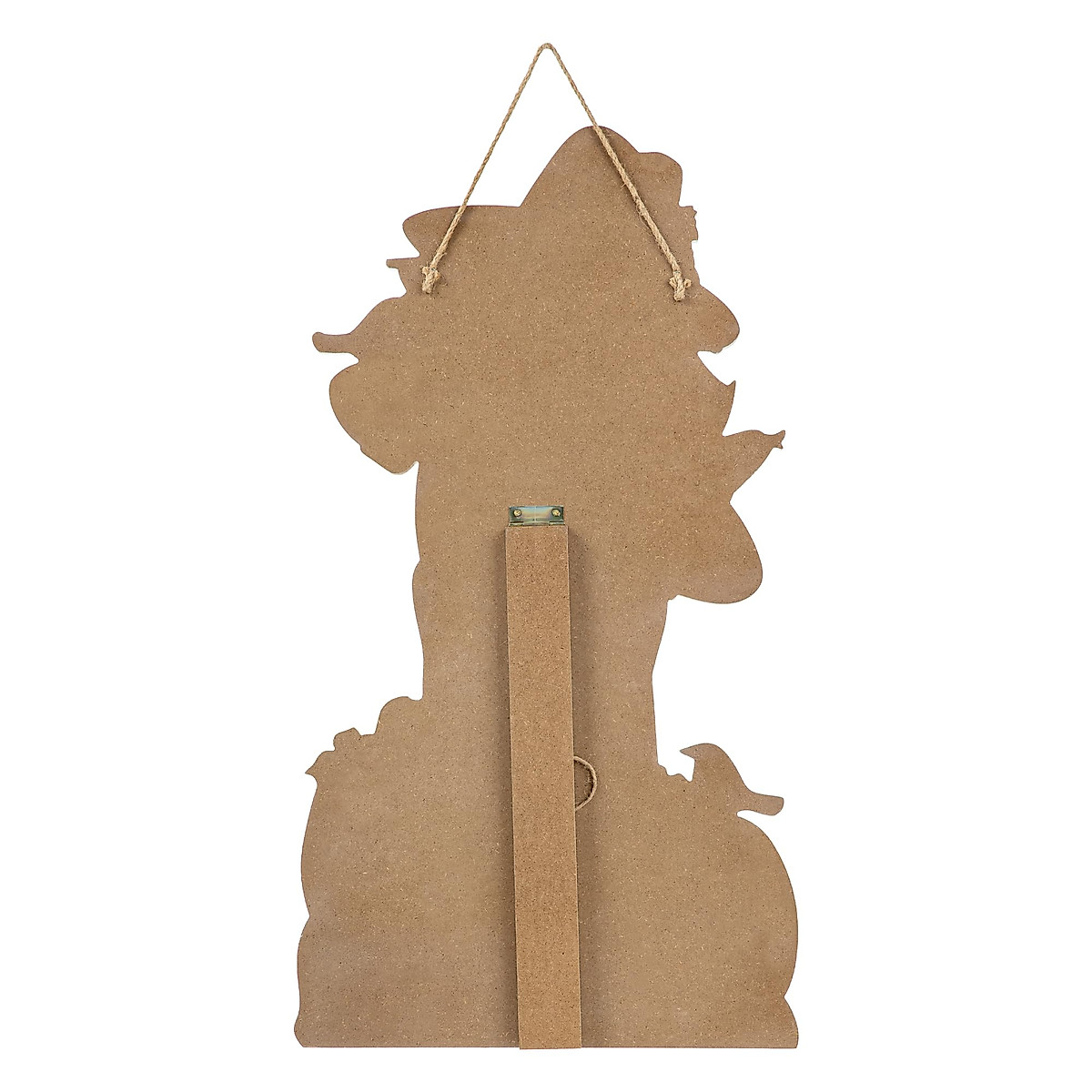 glitzhome GH31362R1 Fall Wooden Welcome Scarecrow Porch Sign Hanging Wall Decor, Orange