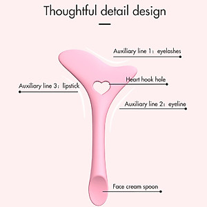 Eyeliner Stencils Wing Tips, Silicone Eyeliner Aid, Marscara Drawing Aid, Lipstick Wearing Aid, Face Cream/Mask Applicator, Easy Makeup Tool, Resusable