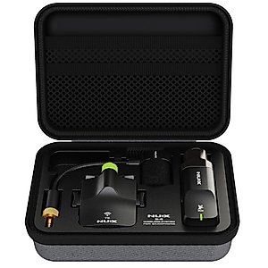 NUX B-6 Saxophone Wireless System with Charging Case,Operation Range of 20 Meters,High-Resolution 24- bit/44.1kHz Audio,2.4GHz Wireless Saxophone Microphone