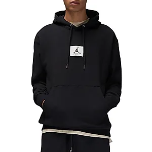 Nike Jordan Essentials Fleece Men's Hoodie (as1, alpha, m, regular, regular, Black/Sail)