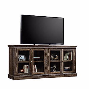Sauder Barrister Lane Storage Credenza, for TVs up to 70", Iron Oak finish