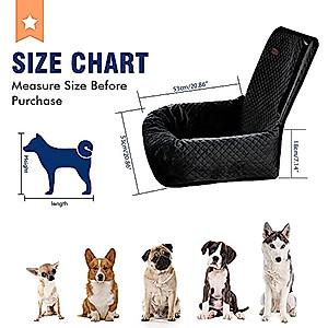 Dog Car Seat Pet Booster Seat Pet Travel Safety Car Seat,The Dog seat Made is Safe and Comfortable, and can be Disassembled for Easy Cleaning(Solid Black)