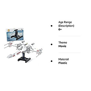 building boat Stand for Lego X-Wing Starfighter 75301 75273 75297 75218 75235 Building Kits,Awesome Display for Lego Y-Wing 75249 75172 Starfighter Building Toys(52 PCS)