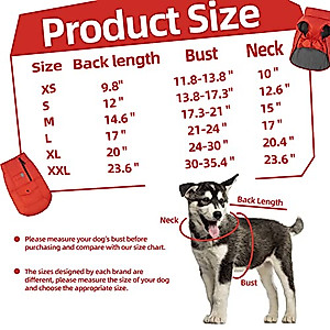 Yagamii Dog Winter Coat Waterproof Dog Jacket Cold Weather Warm Clothes Cozy Fleece Lining, Pet Apparel Sweater for Small Medium Large Dogs Dog Reflective Vest Puppy Clothes with Leash Hole(XS-XXL)