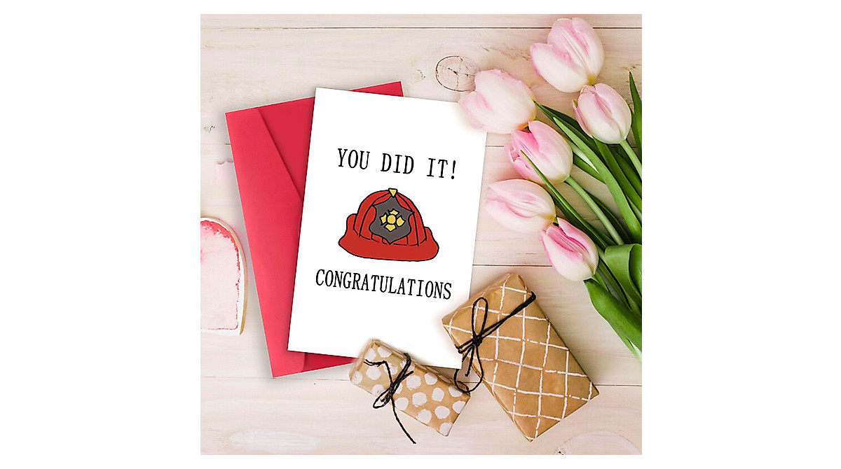 Congratulations Firefighter Graduation Card - Londue