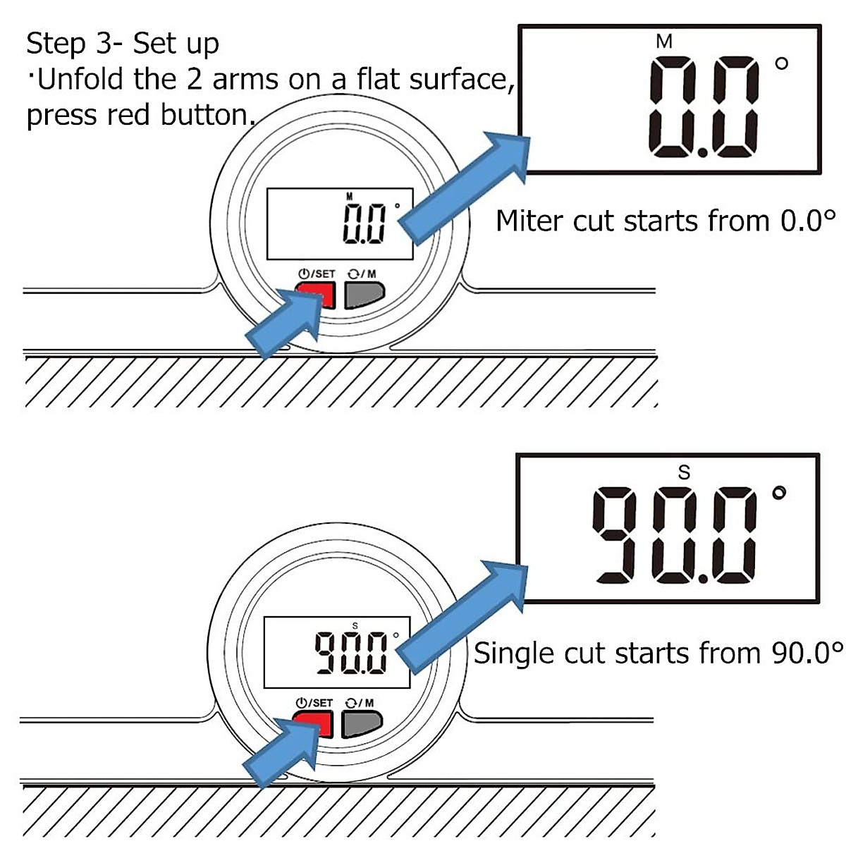 GemRed Digital Miter Saw Protractor MP01