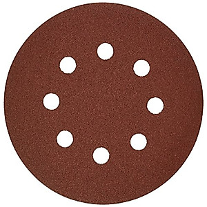 BOSCH SR5R120 5-Piece 120 Grit 5 In. 8 Hole Hook-And-Loop Sanding Discs