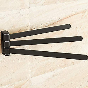 Towel Racks, Towel Rack for Bathroom Towel Shelf Stainless Steel Bathroom Kitchen Wall Mounted Towel Rack Holder with 3 Swivel Towel Shelf