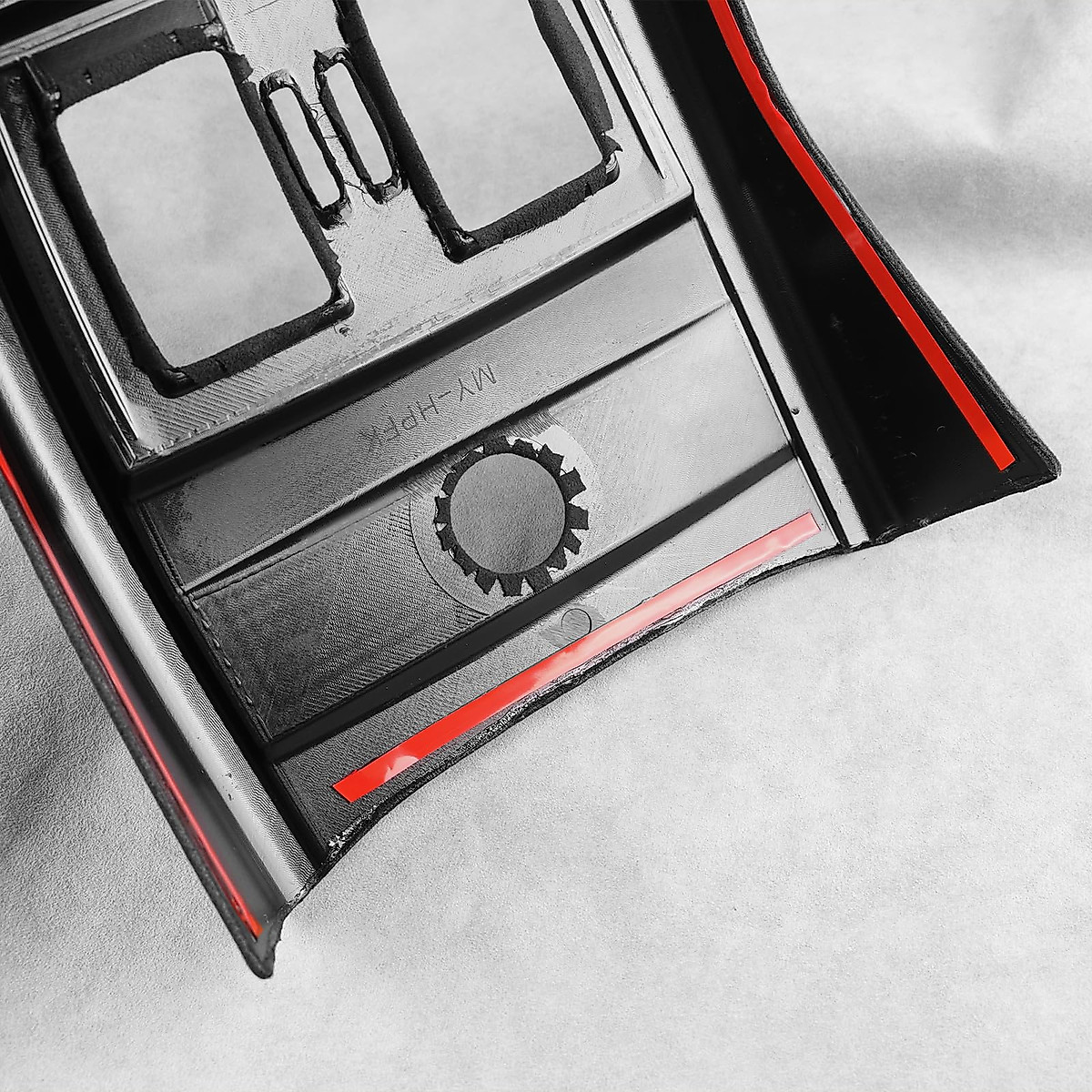 FDAIUN Ac Vent Center Console Rear Outlet Cover with Smoke Lighter Vent Frame,Alcantara Style Interior Accessories for BMW F30 2013 2014 2015 2016 2017 2018 2019 Black