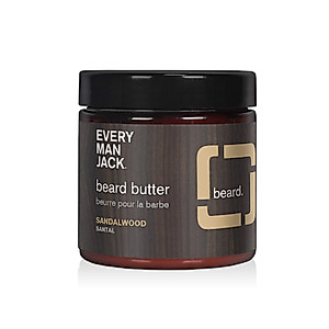 Every Man Jack Mens Sandalwood Beard Set - Perfect for Every Guy - Includes Full-Sized Grooming Essentials - Beard + Face Wash, Beard Oil, Beard Butter + Dopp Bag