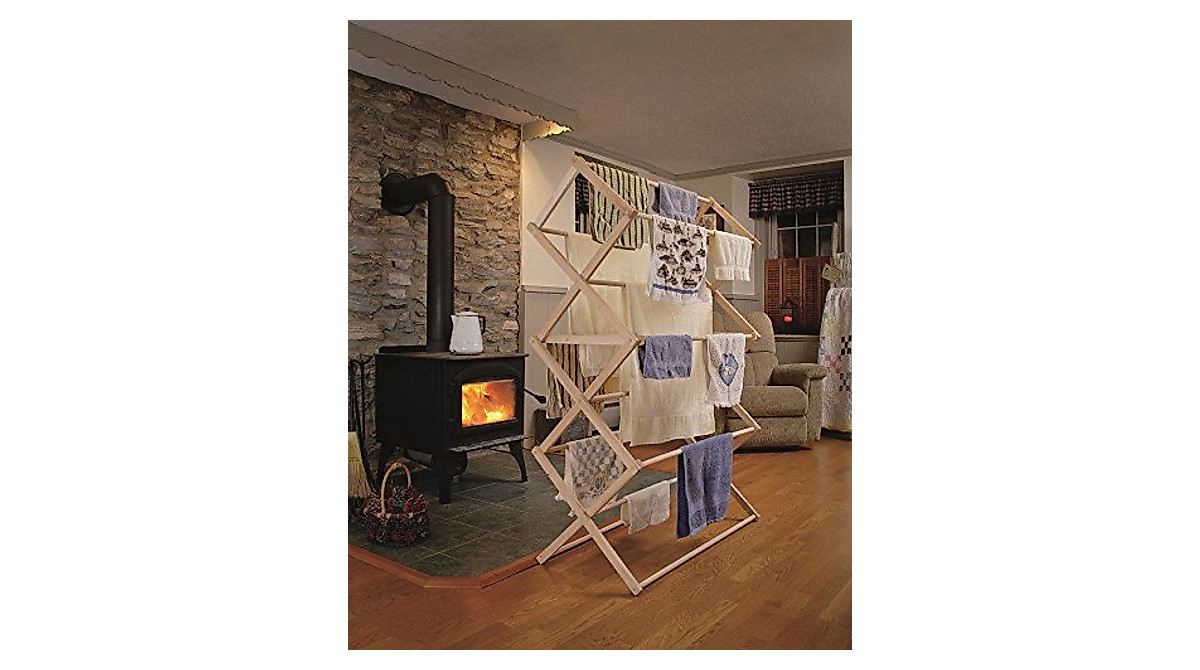 Extra Large Wood Laundry Drying Rack - Saving Shepherd