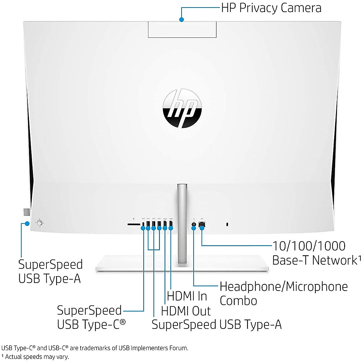 HP Pavilion 27 Touch Desktop 2TB SSD 32GB RAM Extreme (Intel Core i7-10700K Processor 3.80GHz Turbo Boost to 5.10GHz, 32 GB RAM, 2 TB SSD, 27-inch FullHD Touchscreen, Win 11) PC Computer All-in-One
