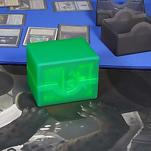 BCW Spectrum Prism Deck Case - Viridian Green - 1 ct | Secure Snap Closure Card Deck Case | Fits 100 Double-Sleeved Cards | Trading Card Deck Storage Ideal for Magic the Gathering, Pokemon, and More