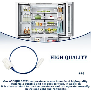 6500JB2002X Refrigerator Temperature Sensor Fits for LG, Replaces AP5594347 PS3636270 6500JB2002P 2651043 AH3636270 EA3636270, Refrigerator Thermistor for LG LFX25960SB LFX25960ST LFX25960SW