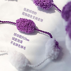 5 Yarn Balls,100% Polyester POM-POM Knitting Yarn (130g Each, 250M Total) - Perfect for Handcrafts, Scarves, Hats, Sofa Mats, and Pet Nests (34)